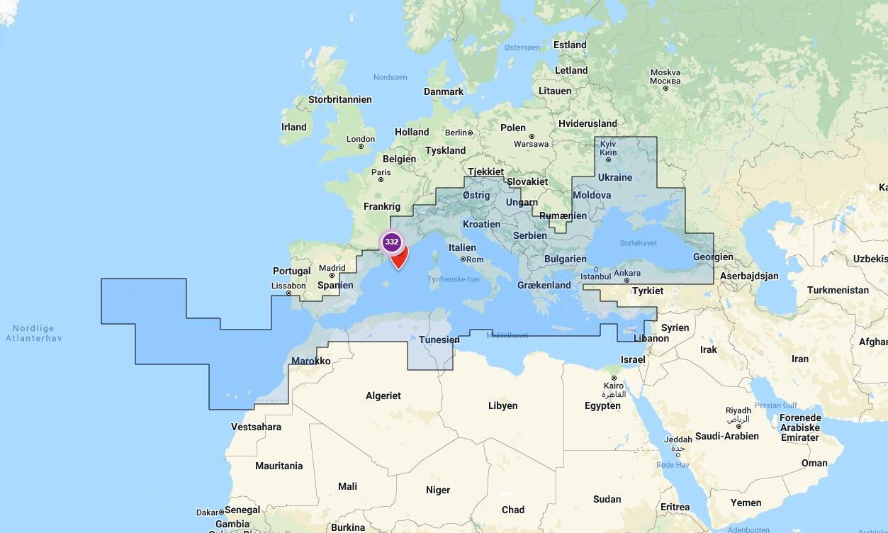 Middelhavet og Sortehavet – søkort